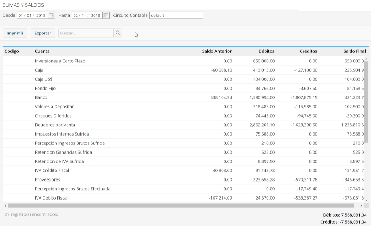 ¿Cómo obtengo un balance de sumas y saldos? - Xubio Argentina